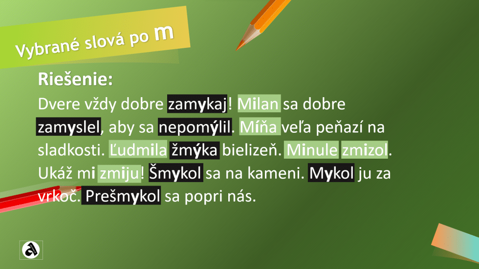 Vybrané slová po m: Skvelá pomôcka s cvičeniami - akosapise.sk