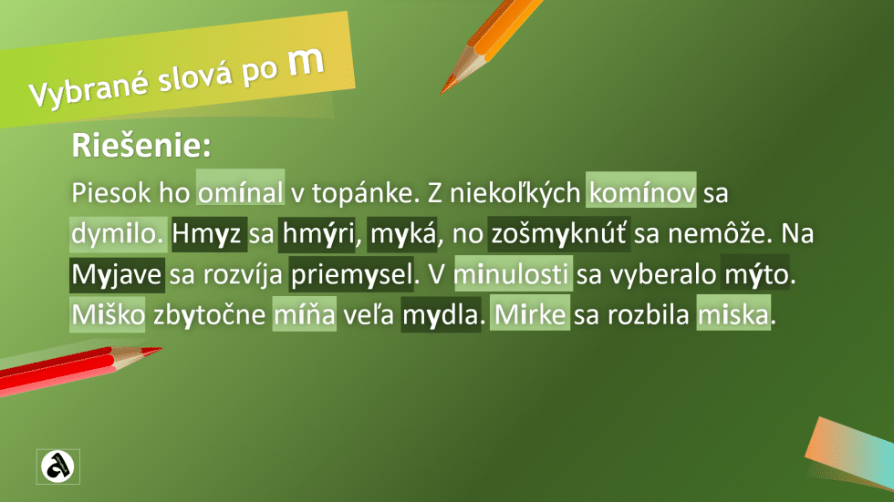 Vybrané slová po m: Skvelá pomôcka s cvičeniami - akosapise.sk